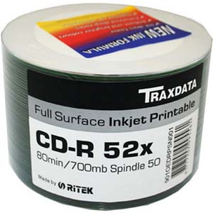 TRAXDATA PRINTABLE 52X CD-R
